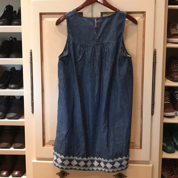 Blu Pepper | Dresses | Nwt Blu Pepper Denim Embroidered Dress | Poshmark